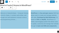 How to Create Columns in WordPress? - GeeksforGeeks