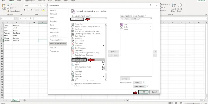 How to Strikethrough in Excel - GeeksforGeeks