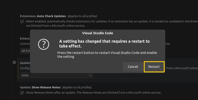 How Do I Disable VS Code of Updating Itself? - GeeksforGeeks