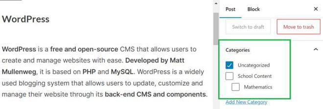 How to use Categories & Tags in WordPress? - GeeksforGeeks