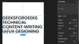 Text Formatting Features in Figma - GeeksforGeeks