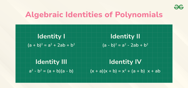 Algebraic Identities of Polynomials - GeeksforGeeks