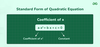 Standard Form of Quadratic Equation - GeeksforGeeks