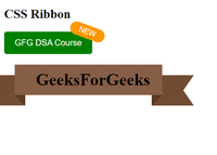 How To Create A Ribbon Using Css Geeksforgeeks