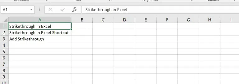 How to Strikethrough in Excel - GeeksforGeeks