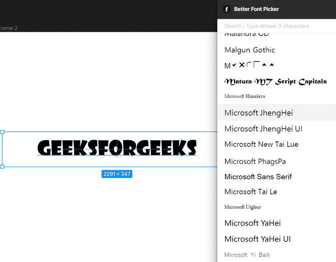 Best Figma Plugins for Fonts | GeeksforGeeks