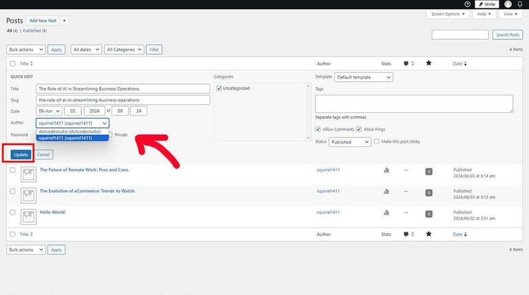 How to Change Author in WordPress Post? - GeeksforGeeks