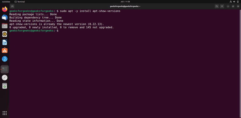 How to Install apt-show-versions package on Ubuntu? - GeeksforGeeks