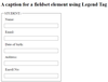 How to define a caption for a fieldset element in HTML? - GeeksforGeeks