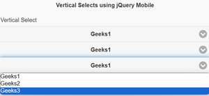 How to make Vertical Selects controlgroup using jQuery Mobile? - GeeksforGeeks