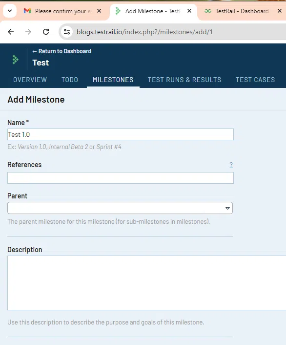 TestRail - Dashboard - GeeksforGeeks