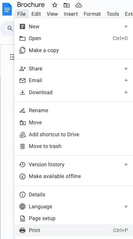 How to Make a Brochure on Google Docs - GeeksforGeeks