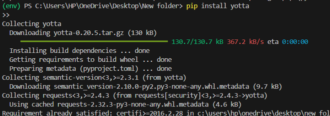 How to Install Yotta through PIP - GeeksforGeeks