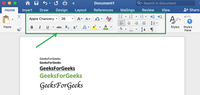 What is the Formatting Toolbar? - GeeksforGeeks
