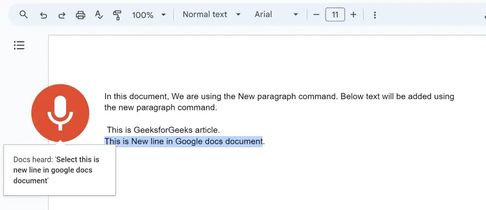 How to Voice Type on Google Docs - GeeksforGeeks