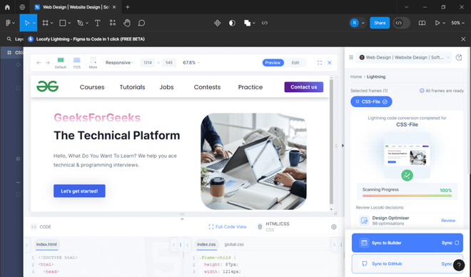Figma to CSS - GeeksforGeeks