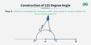 Construction of 135 Degree Angle - GeeksforGeeks