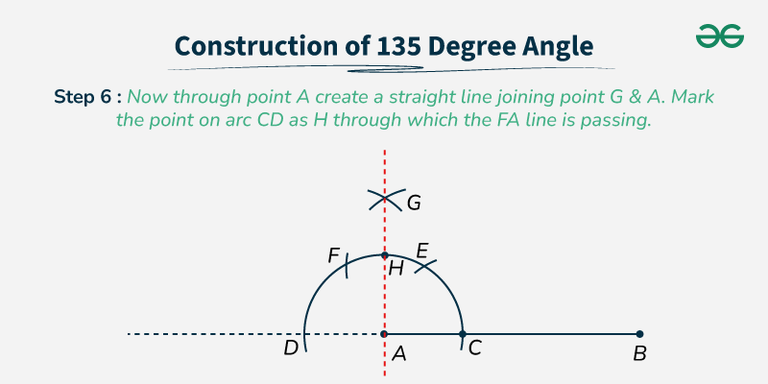 Construction of 135 Degree Angle - GeeksforGeeks