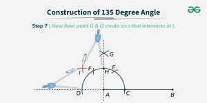 Construction of 135 Degree Angle - GeeksforGeeks
