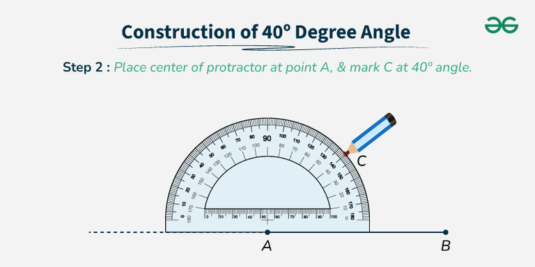 Construction of 40 Degree Angle | GeeksforGeeks