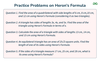 Practice Problems on Heron's Formula with Solutions - GeeksforGeeks