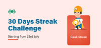 Geek Streak - 30 Days POTD Challenge - GeeksforGeeks