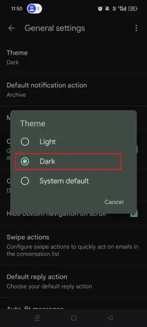 How to Enable Gmail Dark Mode and Change Gmail Background in 2025 - GeeksforGeeks