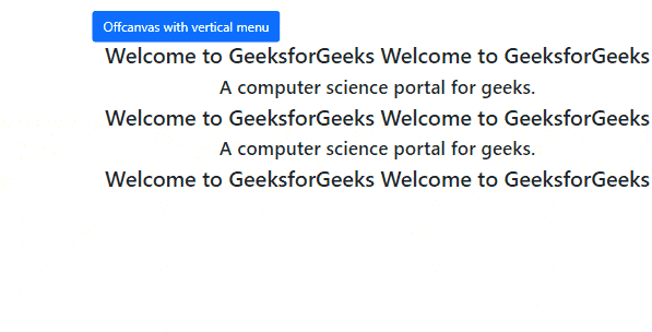 Bootstrap 5 Offcanvas - GeeksforGeeks