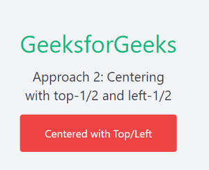 How To Center An Absolute Element In TailwindCSS? - GeeksforGeeks
