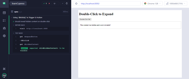 Cypress - dblclick() Method - GeeksforGeeks