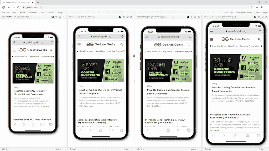 Cross-device Testing of Web Applications with Blisk - GeeksforGeeks