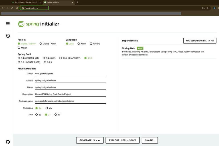 Spring Boot – Setting Up a Spring Boot Project with Gradle - GeeksforGeeks
