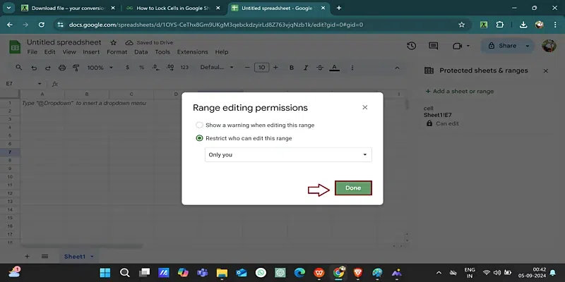 How to Lock Cells in Google Sheets : Step by Step Guide - GeeksforGeeks