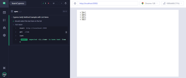 Cypress - last() Method - GeeksforGeeks