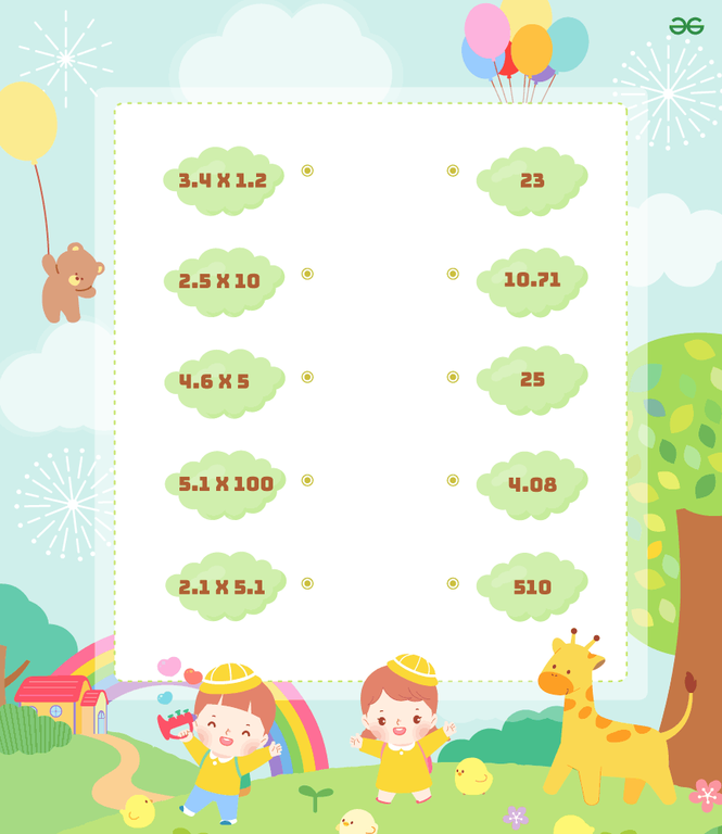 How to Multiply Decimals : Lesson For Kids - GeeksforGeeks