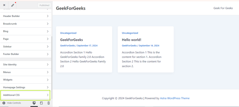 How To Add An Accordion In WordPress Site? - GeeksforGeeks