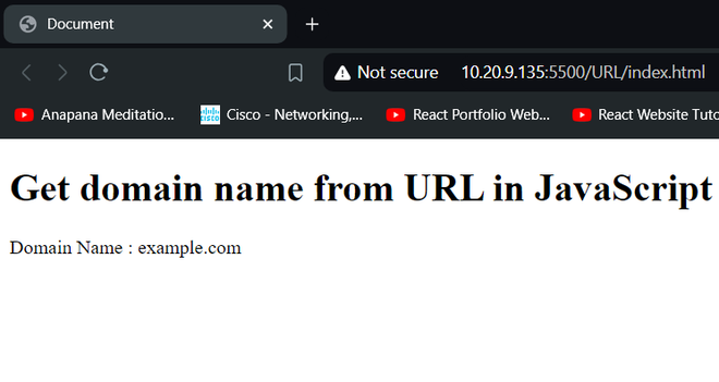 How to Get Domain Name From URL in JavaScript? - GeeksforGeeks