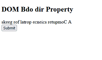 HTML DOM Bdo dir Property - GeeksforGeeks