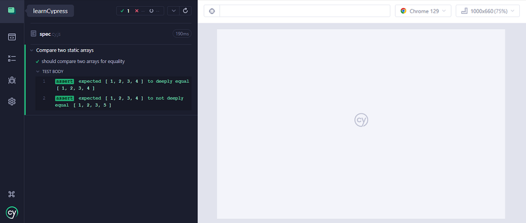 How can I compare Arrays in Cypress? - GeeksforGeeks
