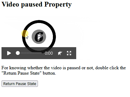 HTML DOM Video paused Property - GeeksforGeeks