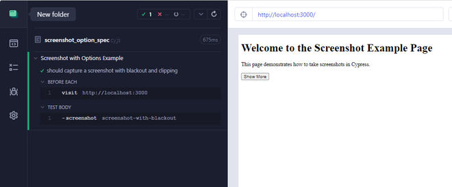 Cypress - screenshot() Method - GeeksforGeeks