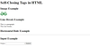 What are Self Closing Tags in HTML? - GeeksforGeeks