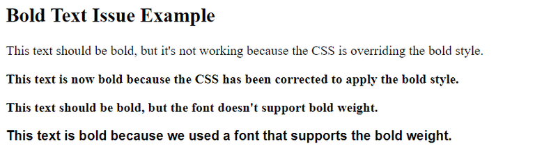 Why is Bold Text in HTML Not Working? - GeeksforGeeks