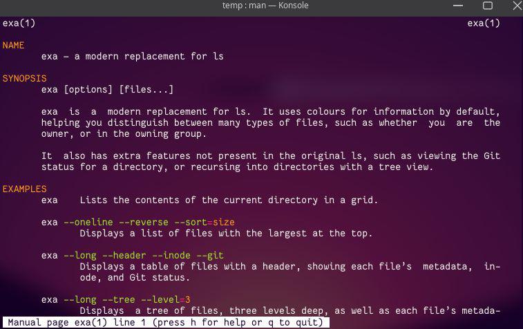 Why to use exa instead of ls on Linux - GeeksforGeeks