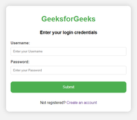HTML Login Form - GeeksforGeeks