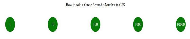 How to add a Circle Around a Number in CSS ? - GeeksforGeeks