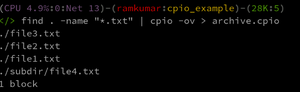 cpio command in Linux with Examples - GeeksforGeeks