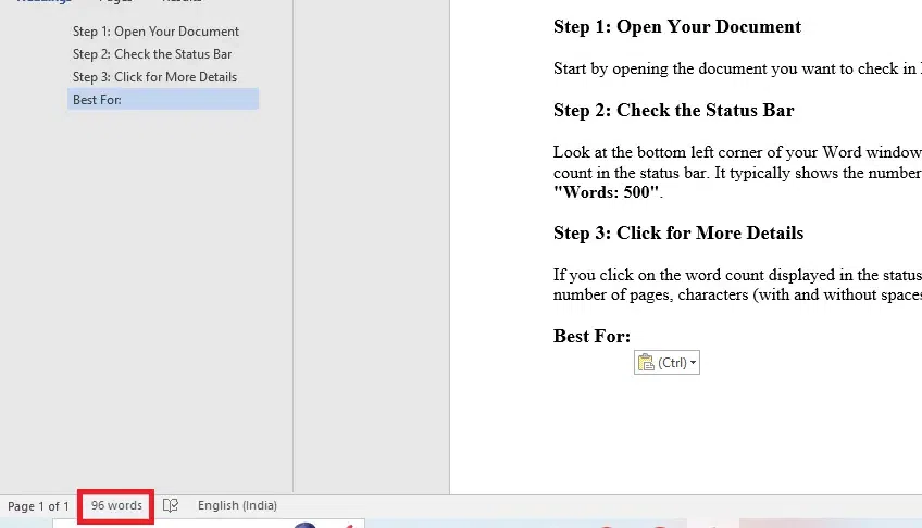 4 Ways to Check a Word Count in Microsoft Word - GeeksforGeeks