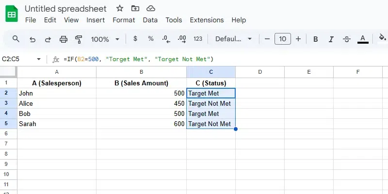 Google Sheets IF Function: Ultimate Guide - GeeksforGeeks