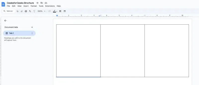 How to Make a Brochure on Google Docs - GeeksforGeeks